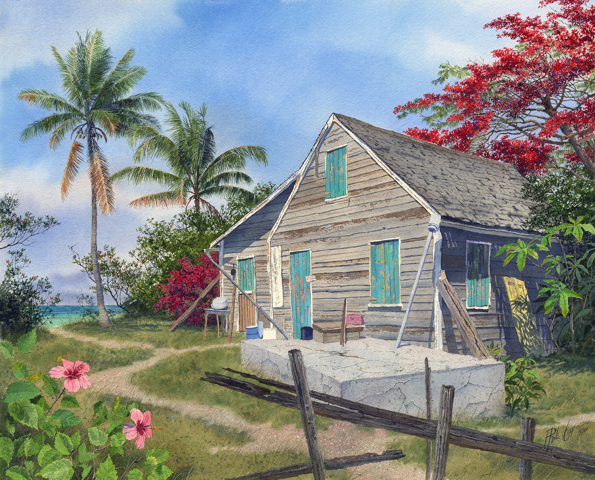 Cottage and Poinciana – Phil Capen Art