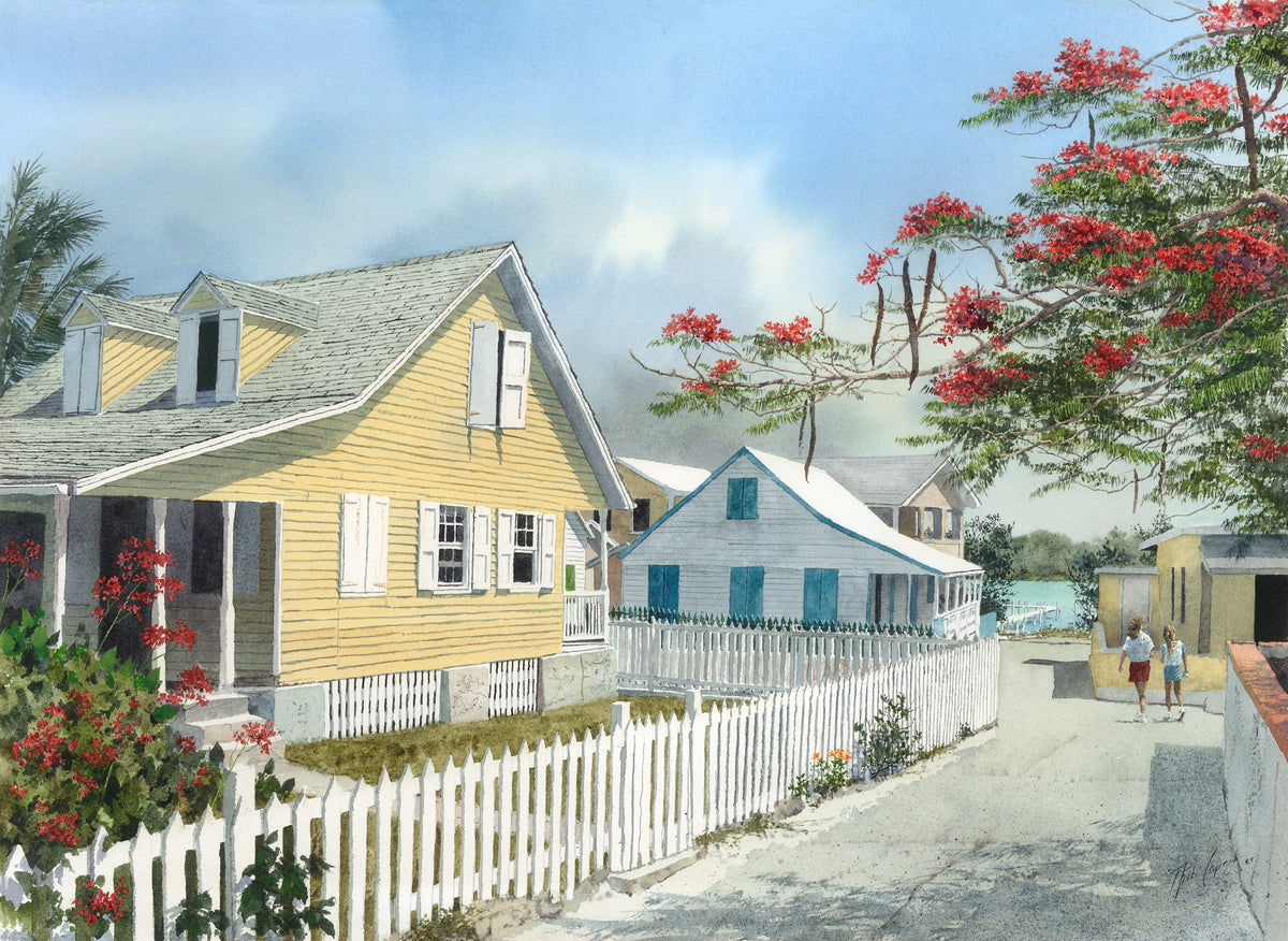 New Plymouth, Green Turtle Cay in June – Phil Capen Art